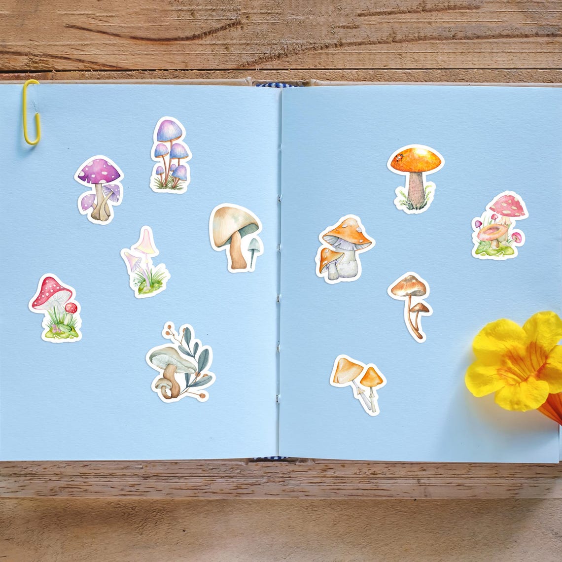 25 Mushroom Stickers, Toadstool, Fungi Journal & Scrapbook Planner ...