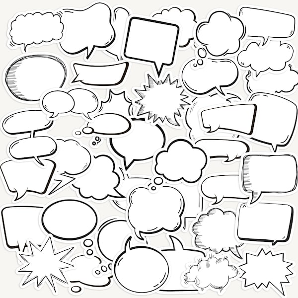 "speech Bubble Stickers" - Etsy