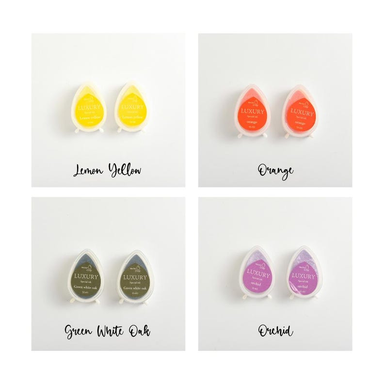 Tear Drop Ink Pad: 24 Vibrant Colours for Scrapbooking - Etsy