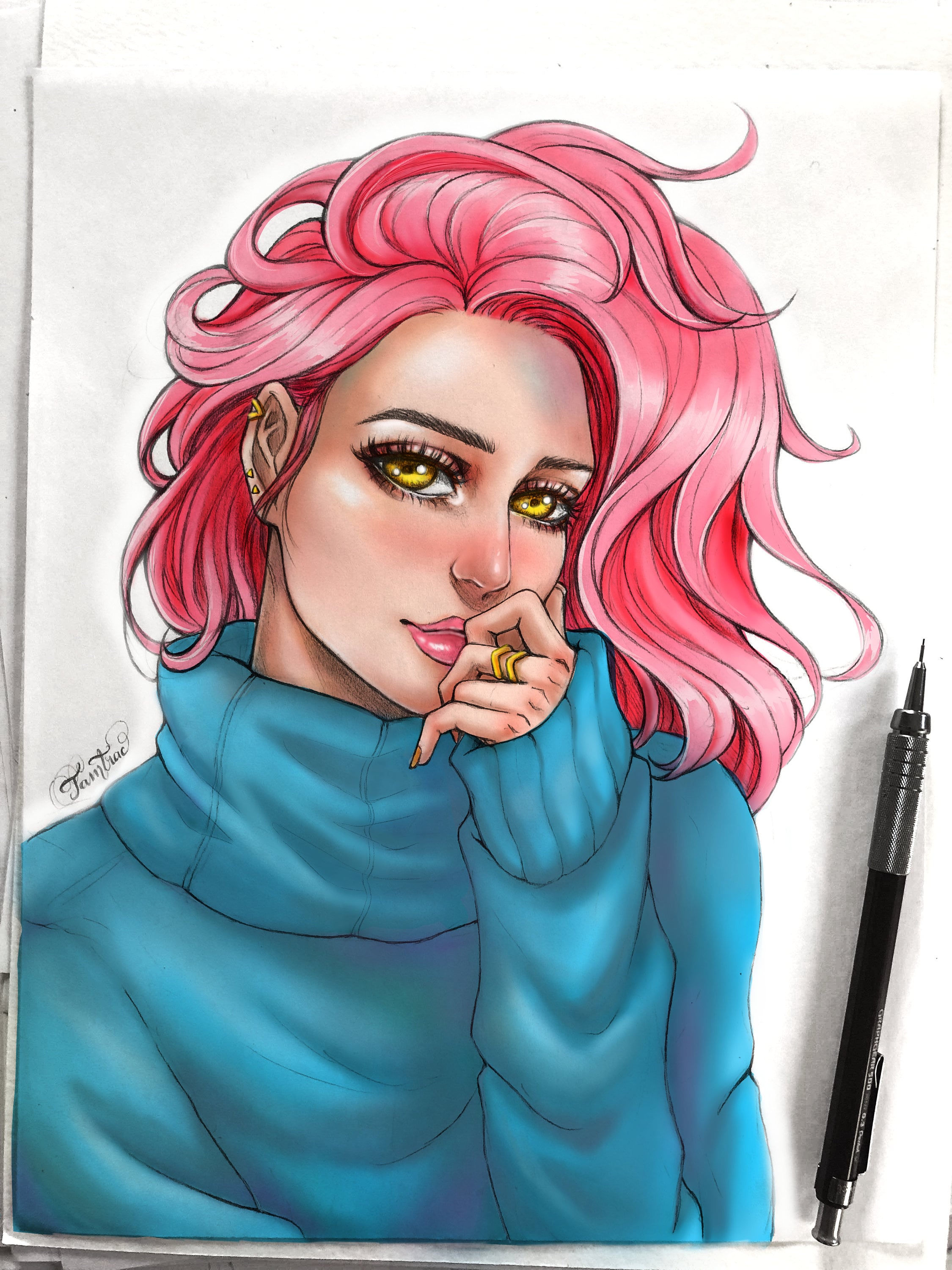 Custom Portrait Semi Realistic Anime Manga Commission Art - Etsy