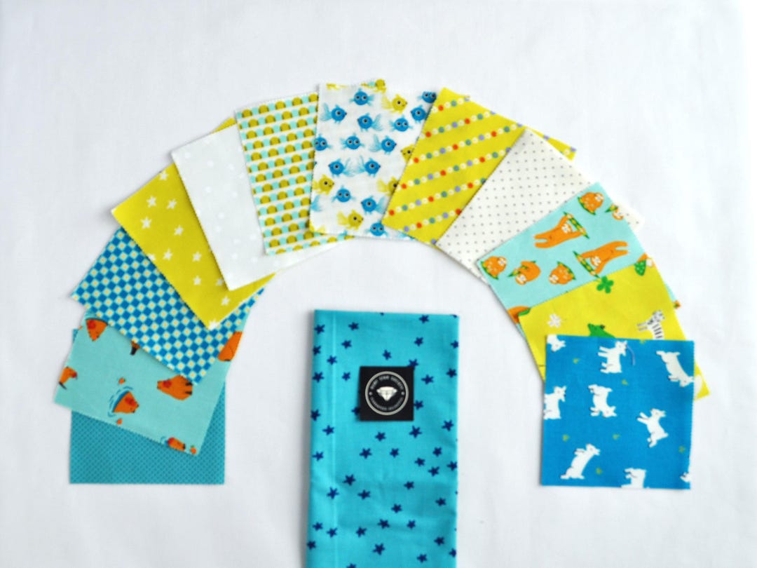 Ruby Star LUCKY ANIMALS Mini Bundle | Includes: (1) Fat Quarter & (12 ...