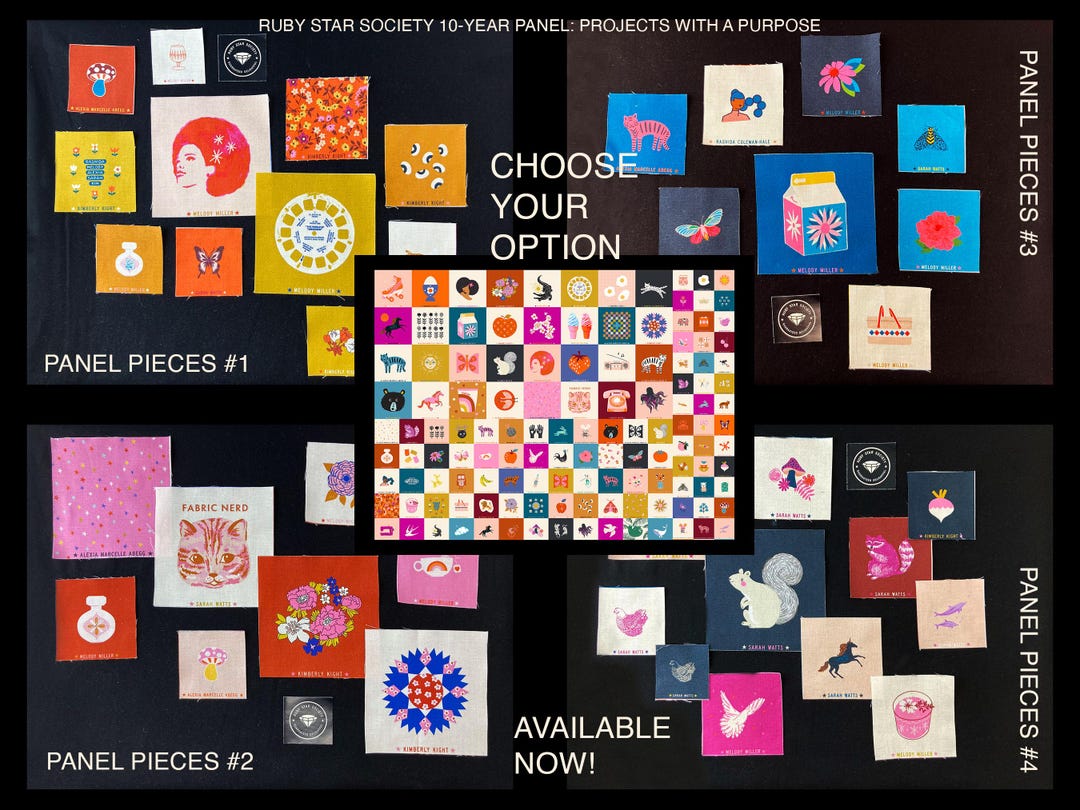 Ruby Star Society 10-year PANEL | Pre-cut SELECTIONS | Projects With a ...