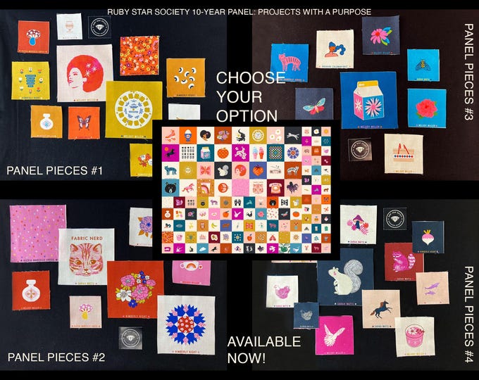 Ruby Star Society 10-year PANEL | Pre-cut SELECTIONS | Projects With a ...