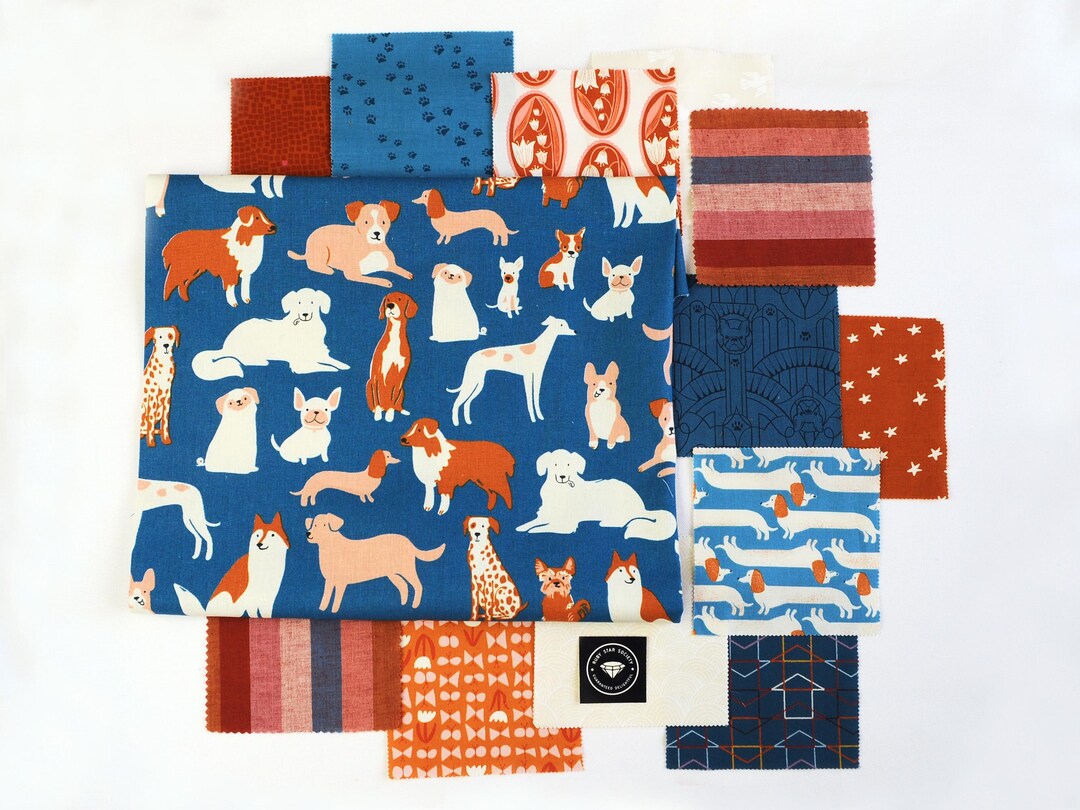 Sarah Watts DOG LOVE Mini Bundle | Includes: (1) CANVAS Fat Quarter ...