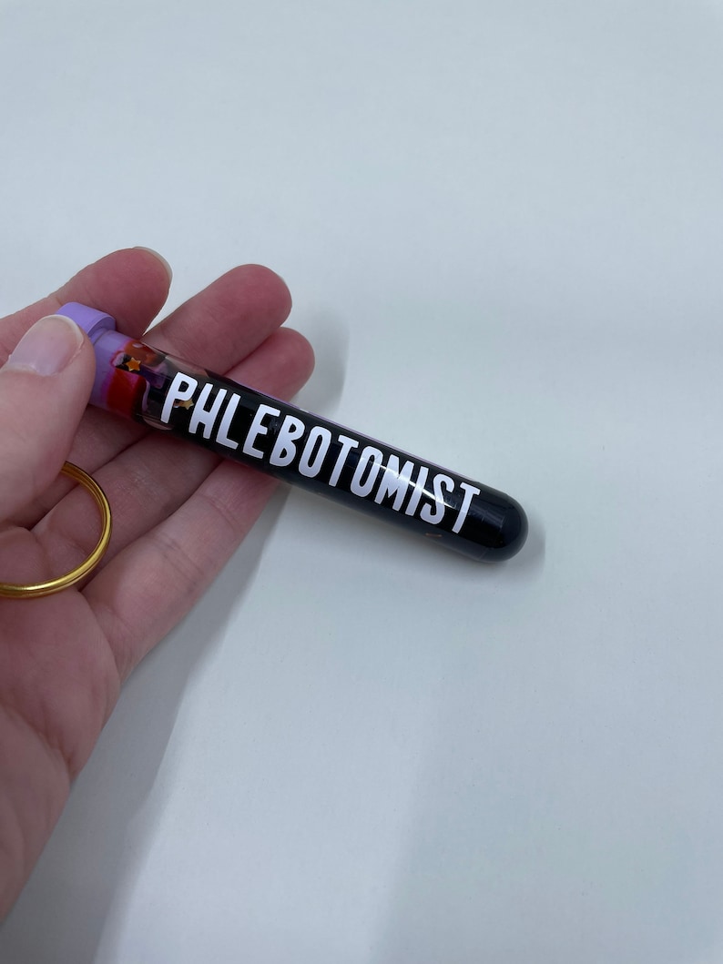 Phlebotomy Keychain EDTA Tube Glitter Lab Gift - Etsy