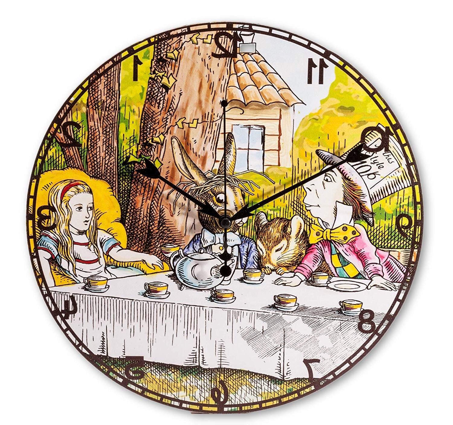 Alice In Wonderland Backwards Wall Clock. Gift Home. Cheshire | Etsy