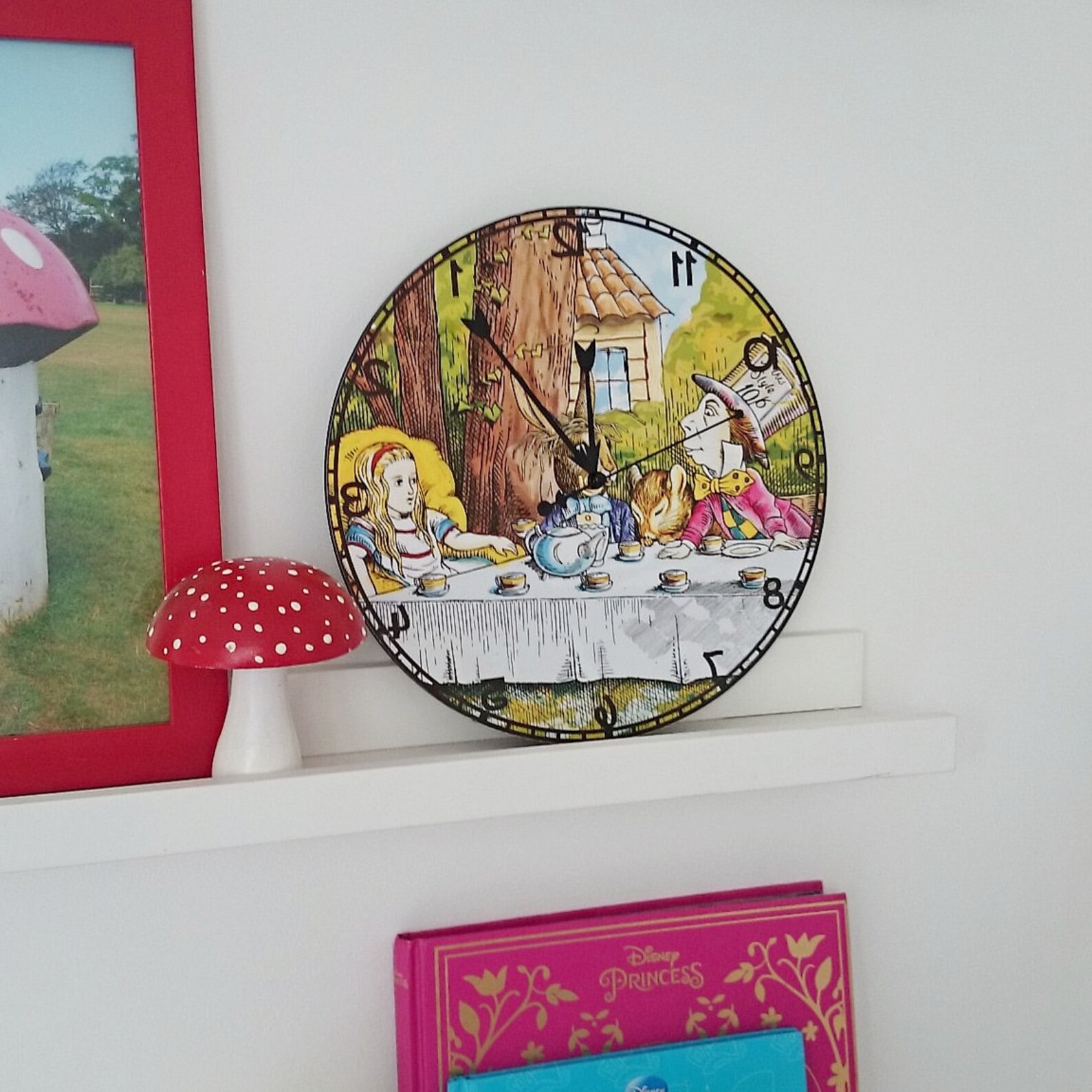 Alice In Wonderland Backwards Wall Clock. Gift Home. Cheshire | Etsy