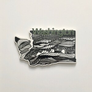 Washington State Sticker, WA, State Sticker, Upper Left Sticker, PNW ...