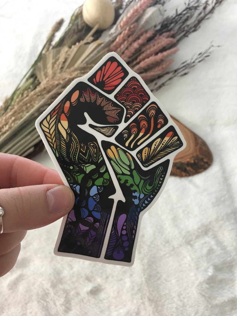 Pride Fist Rainbow Fist Resist Fist Protest Fist Love is - Etsy