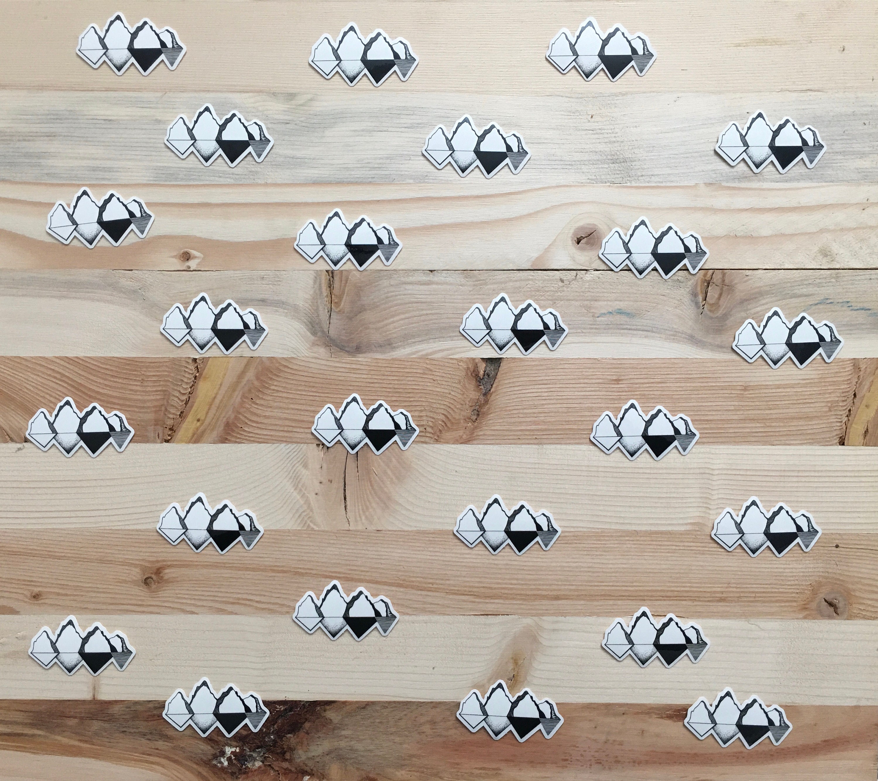 Mini Mountain Sticker, Mini Sticker, Mountain Sticker, Small Sticker ...