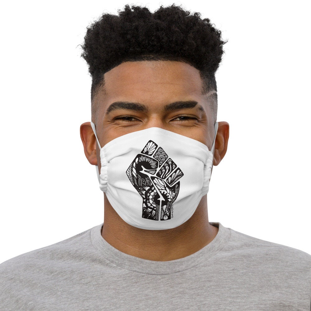 Face Mask Resist Fist Resist Fist Mask BLM Face Mask Black | Etsy
