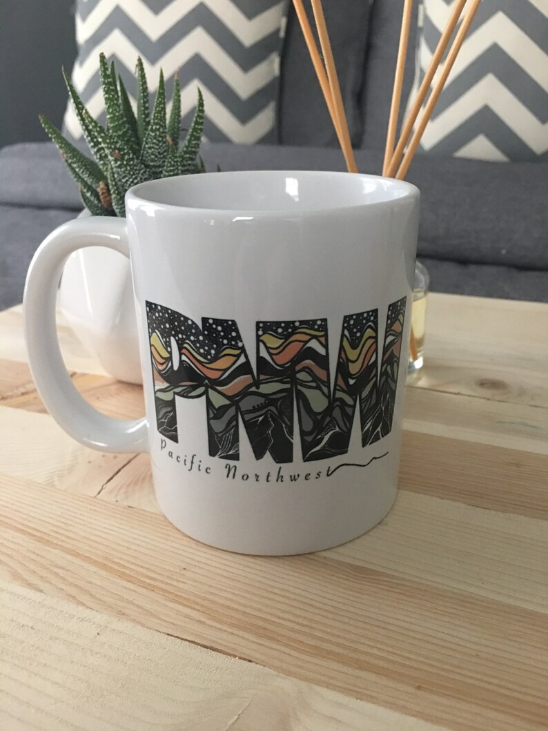 Pacific Northwest Mug PNW Mug Coffee Mug Mugs White Mug - Etsy