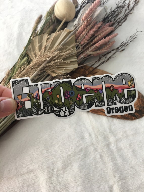 Eugene Sticker Eugene Oregon Upper Left PNW University | Etsy