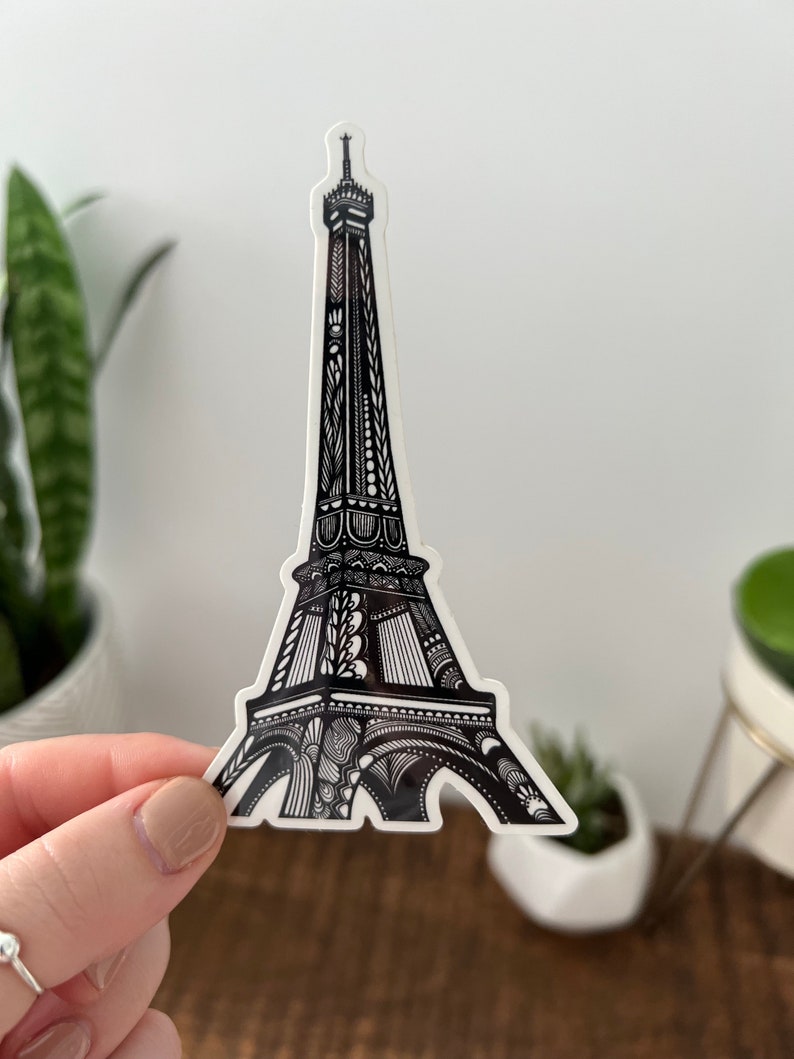 Eiffel Tower Sticker Eiffel Tower Vinyl Sticker Computer - Etsy