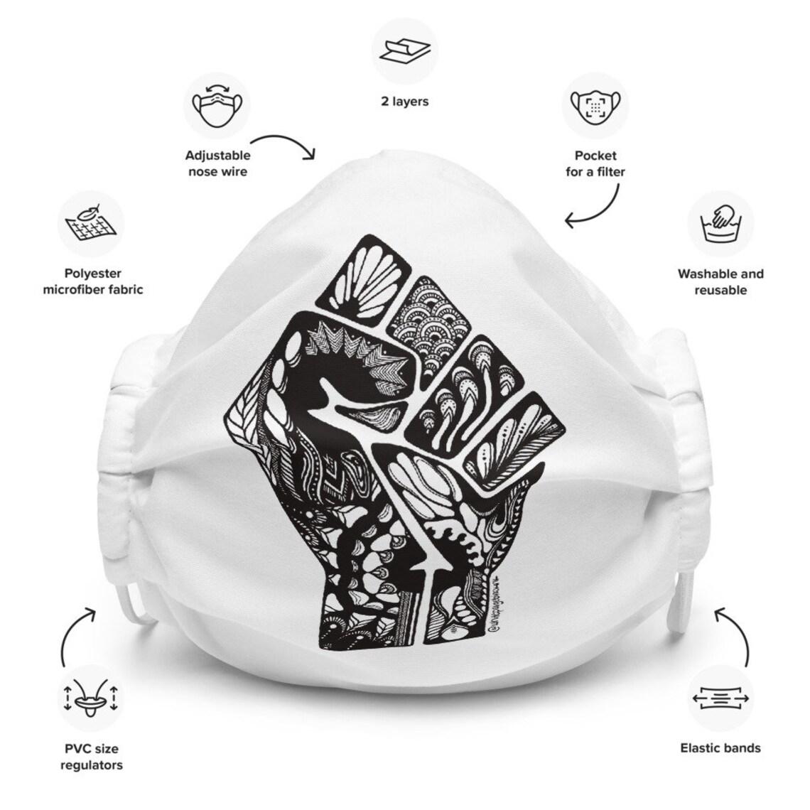 Face Mask Resist Fist Resist Fist Mask BLM Face Mask Black - Etsy