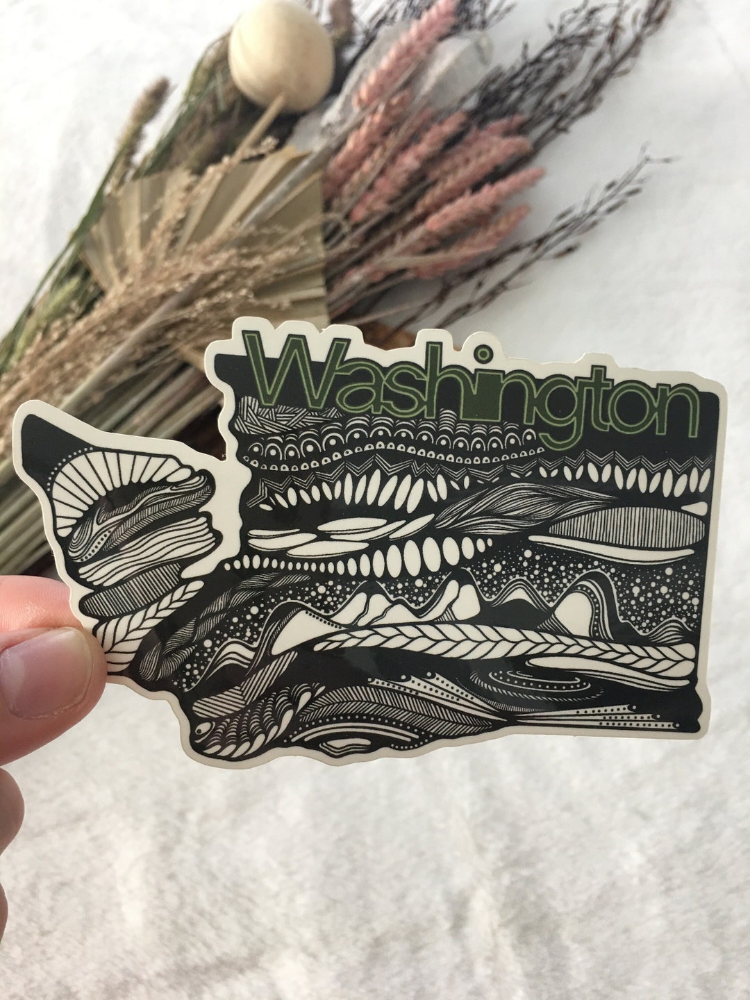 Washington State Sticker, WA, State Sticker, Upper Left Sticker, PNW ...