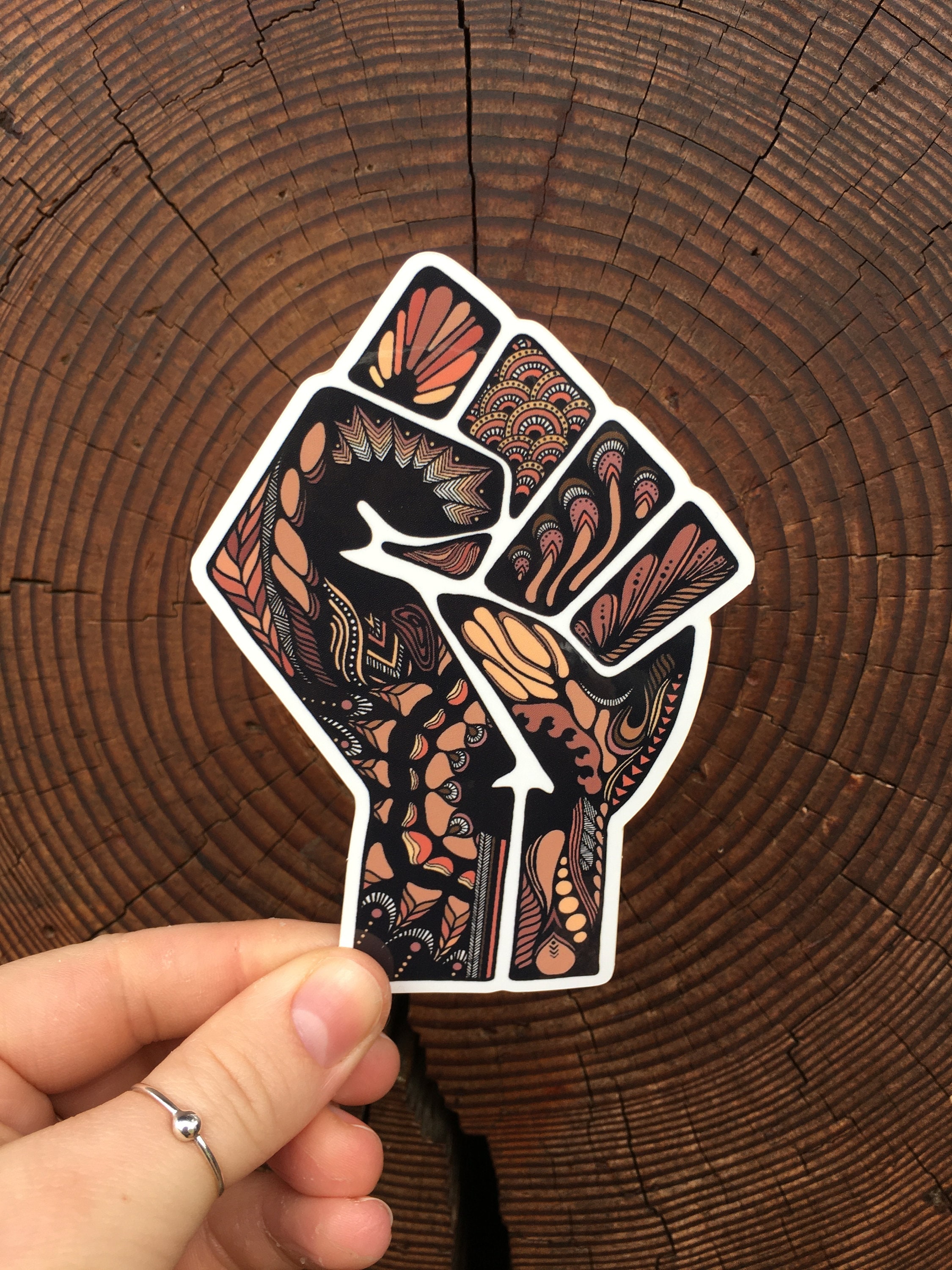 Melanin Resist Fist Sticker Weatherproof Vinyl Decal | Etsy