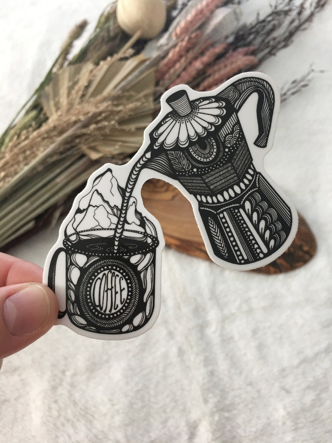 Moka Pot Sticker, Autocollant de café, Mocha, Latte, Café dans les ...