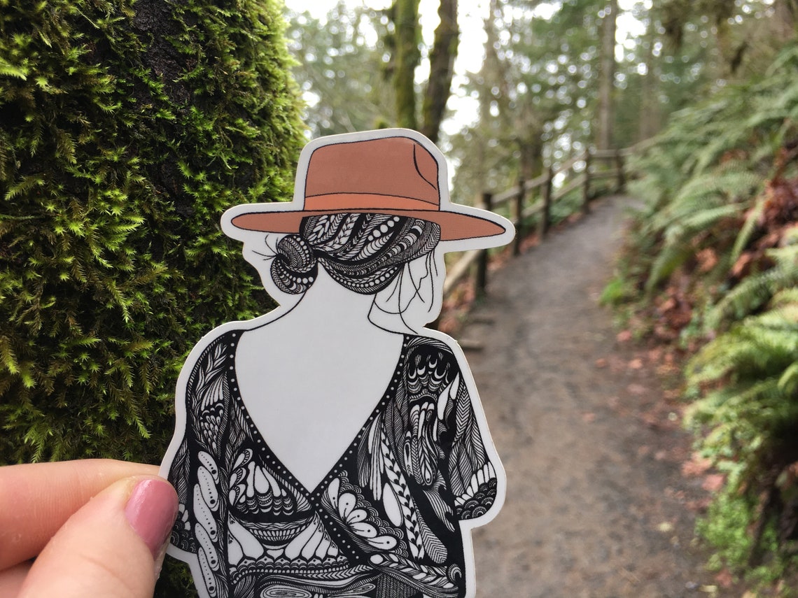 Outdoor Woman Sticker Pack Woman Outdoors Stickers Great | Etsy
