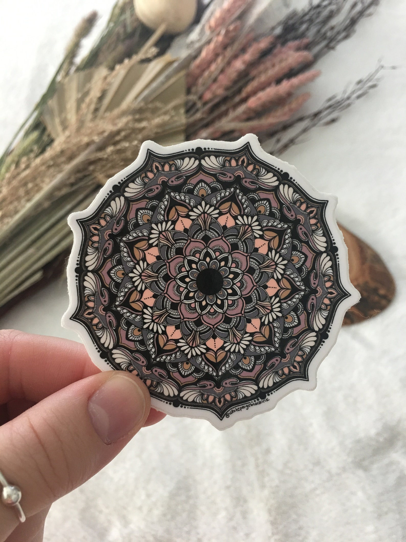 Mandala Sticker, Line Art, Round Sticker, Black and White, Designs ...