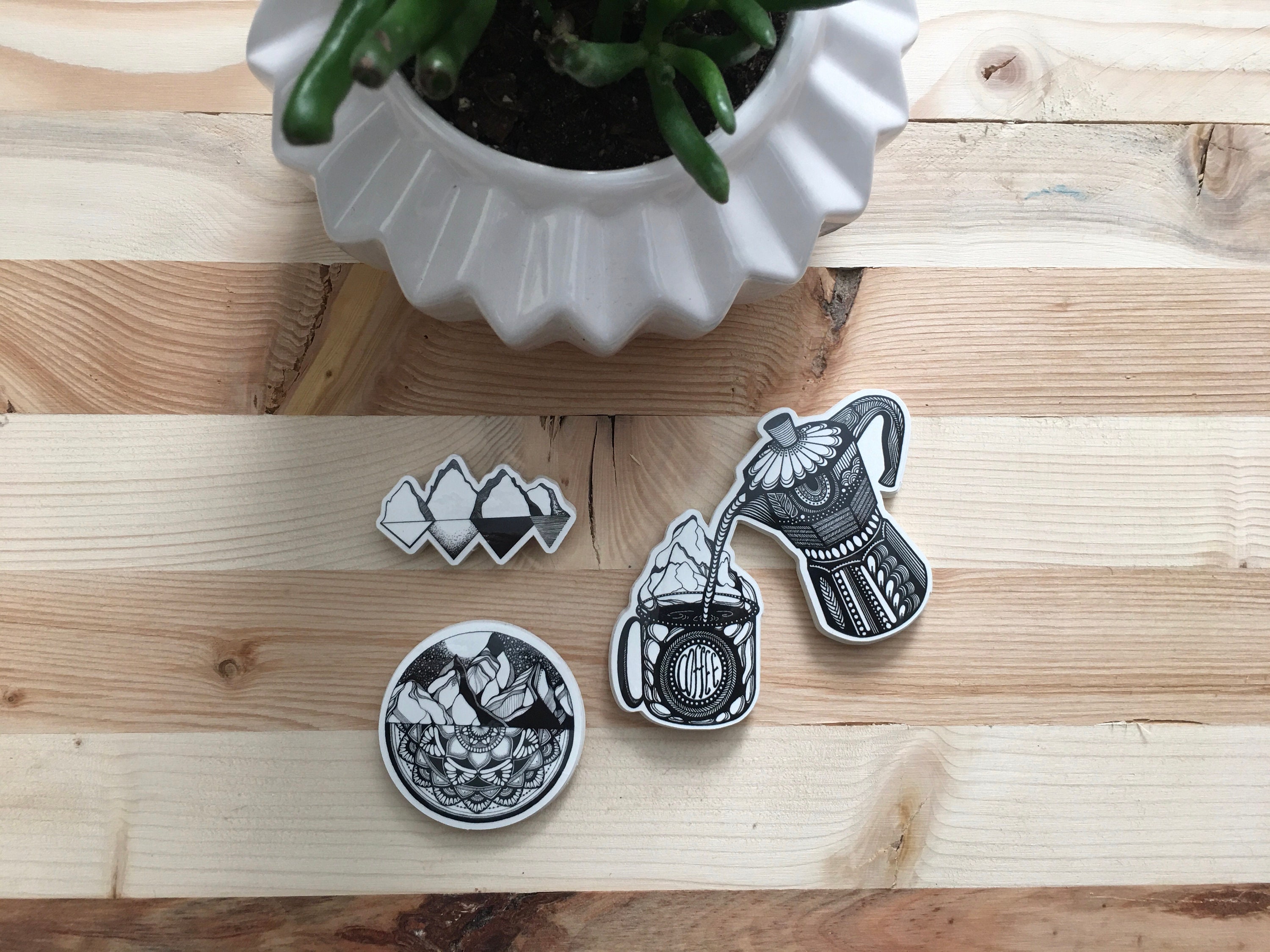 Mini Mountain Sticker, Mini Sticker, Mountain Sticker, Small Sticker ...