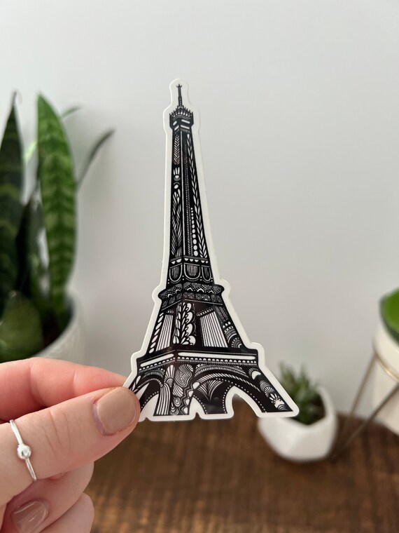 Eiffel Tower Sticker Eiffel Tower Vinyl Sticker Computer - Etsy