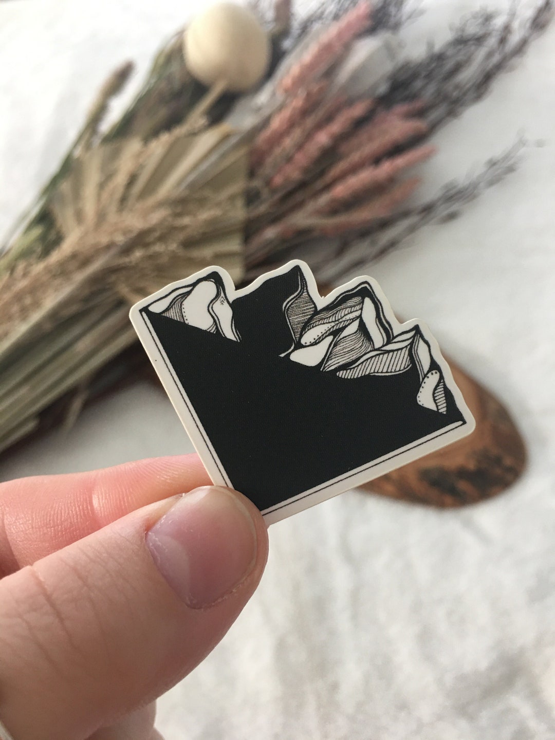 Mini Mountain Sticker, Mini Sticker, Mountain Sticker, Small Sticker ...