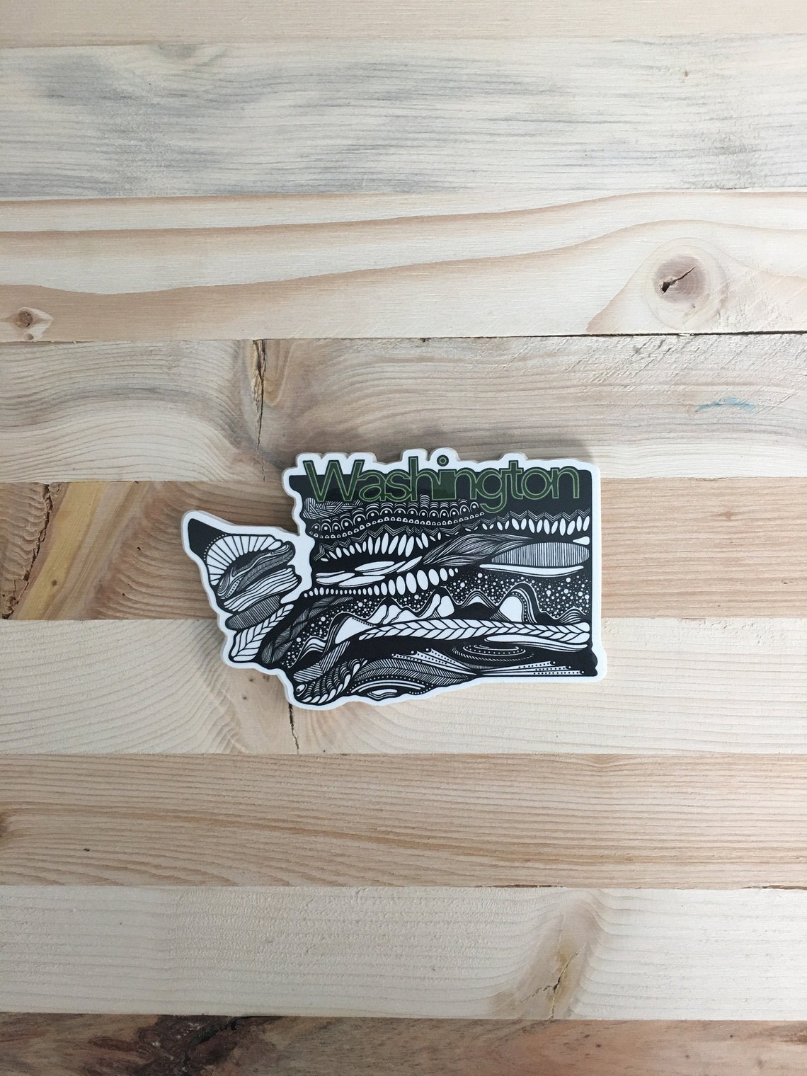 Washington State Sticker WA State Sticker Upper Left - Etsy