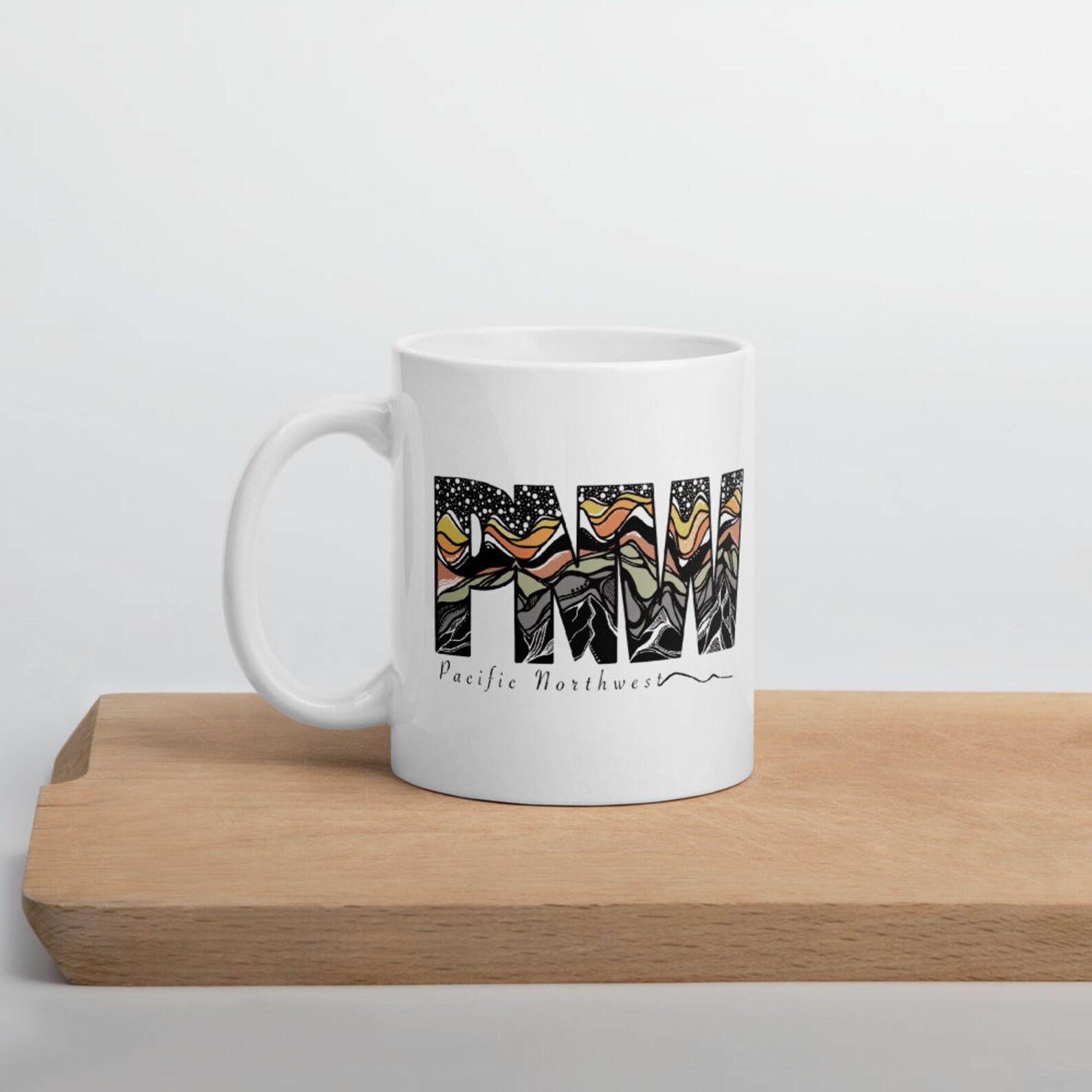 Pacific Northwest Mug PNW Mug Coffee Mug Mugs White Mug | Etsy