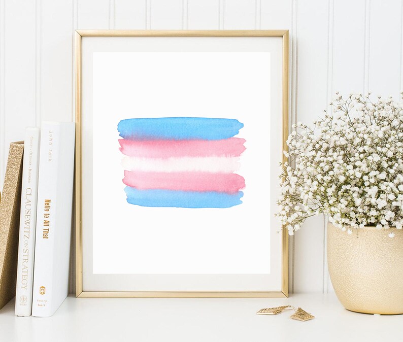 Trans Flag Queer Art Lgbtq Printable Trans Ally - Etsy