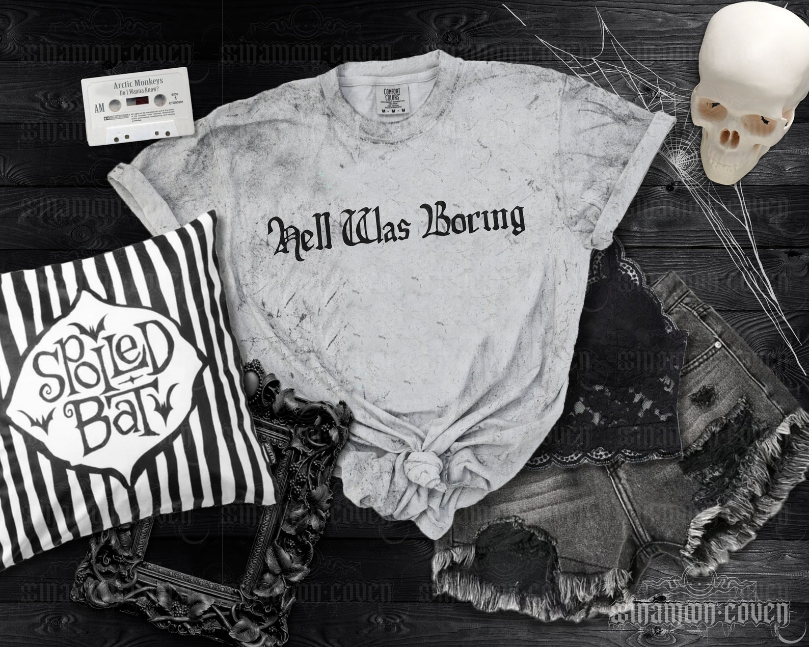 Hell Was Boring Shirt, Tie-dye T-shirt, Goth Tee, Aesthetic Clothing ...
