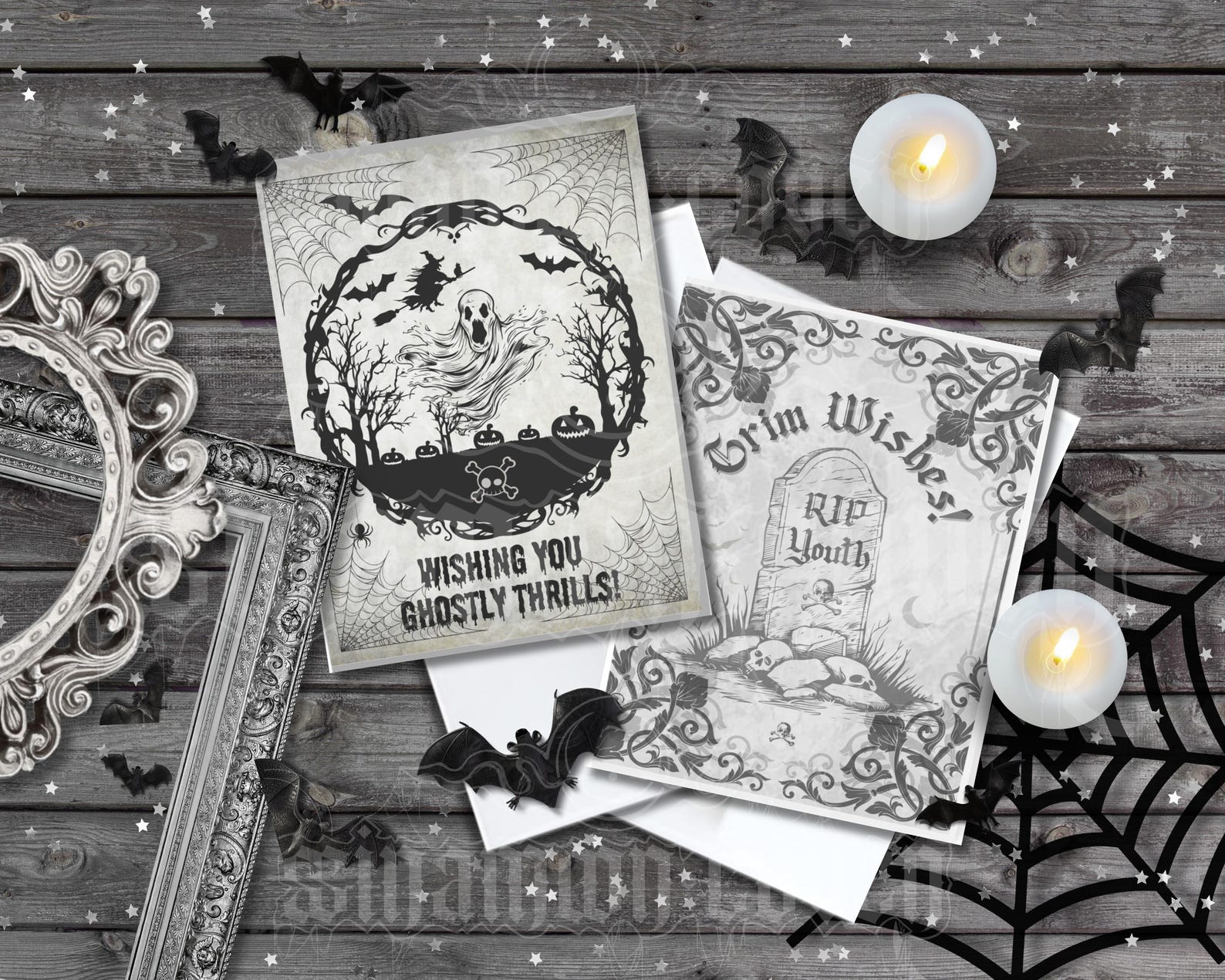 Spooky Bday Card Gift, Gothic Witch Greeting Card, Birthday Card for ...