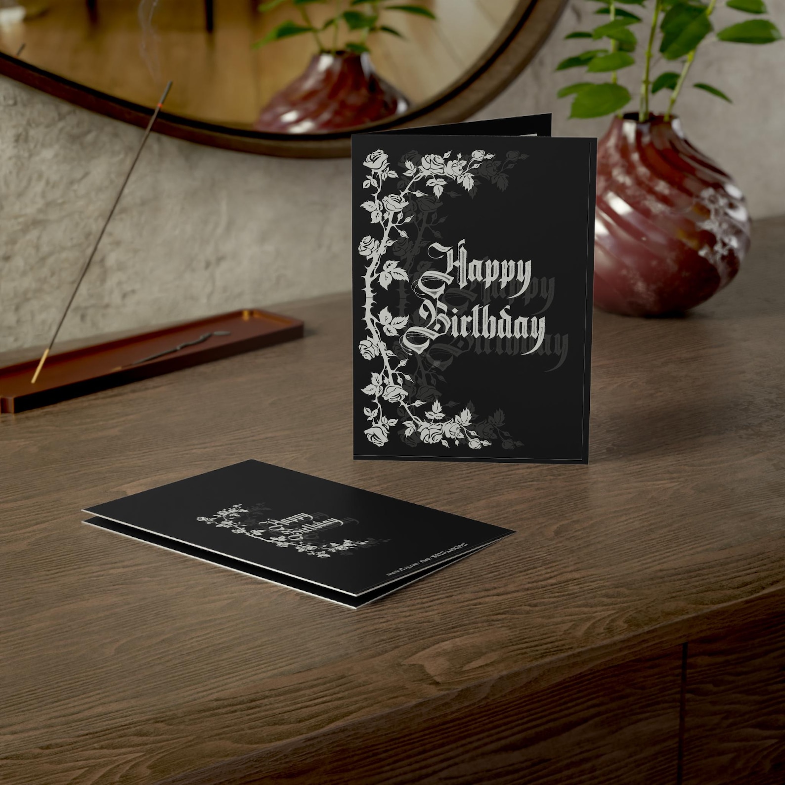 Gothic Birhday Card Aletrnative Gift Victorian Greeting Card Black ...