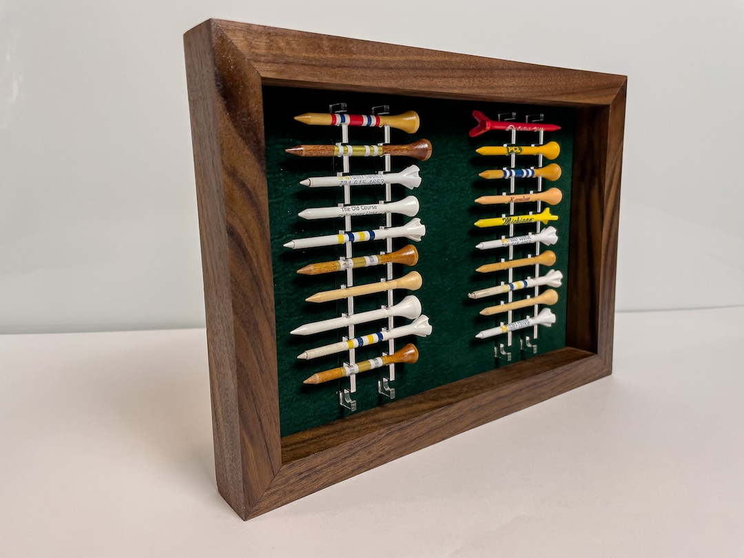 Walnut Golf Tee Display (WATG) - Golf Gift - Golf Decor - Golfer Gift ...