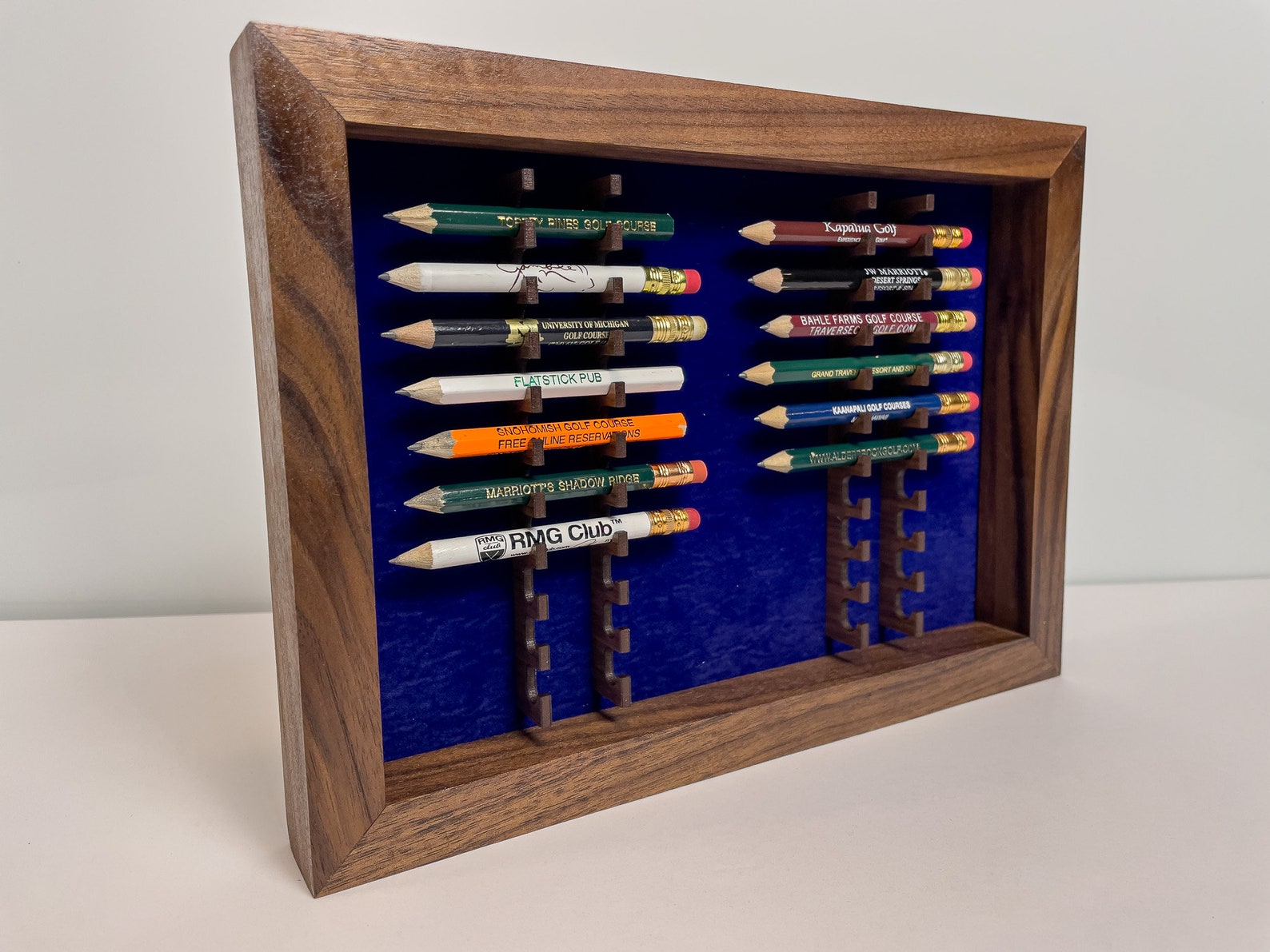 Walnut Golf Pencil Display WWPB Golf Gift Golf Decor Golfer Gift ...