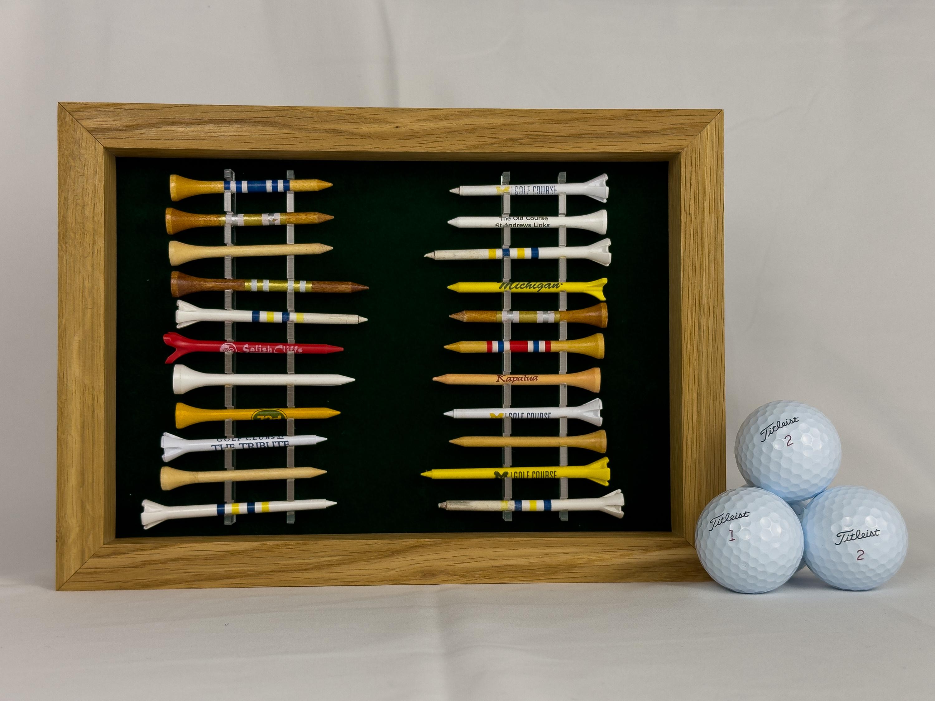 White Oak Golf Tee Display (WOATG) - Golf Gift - Golf Decor - Golfer ...