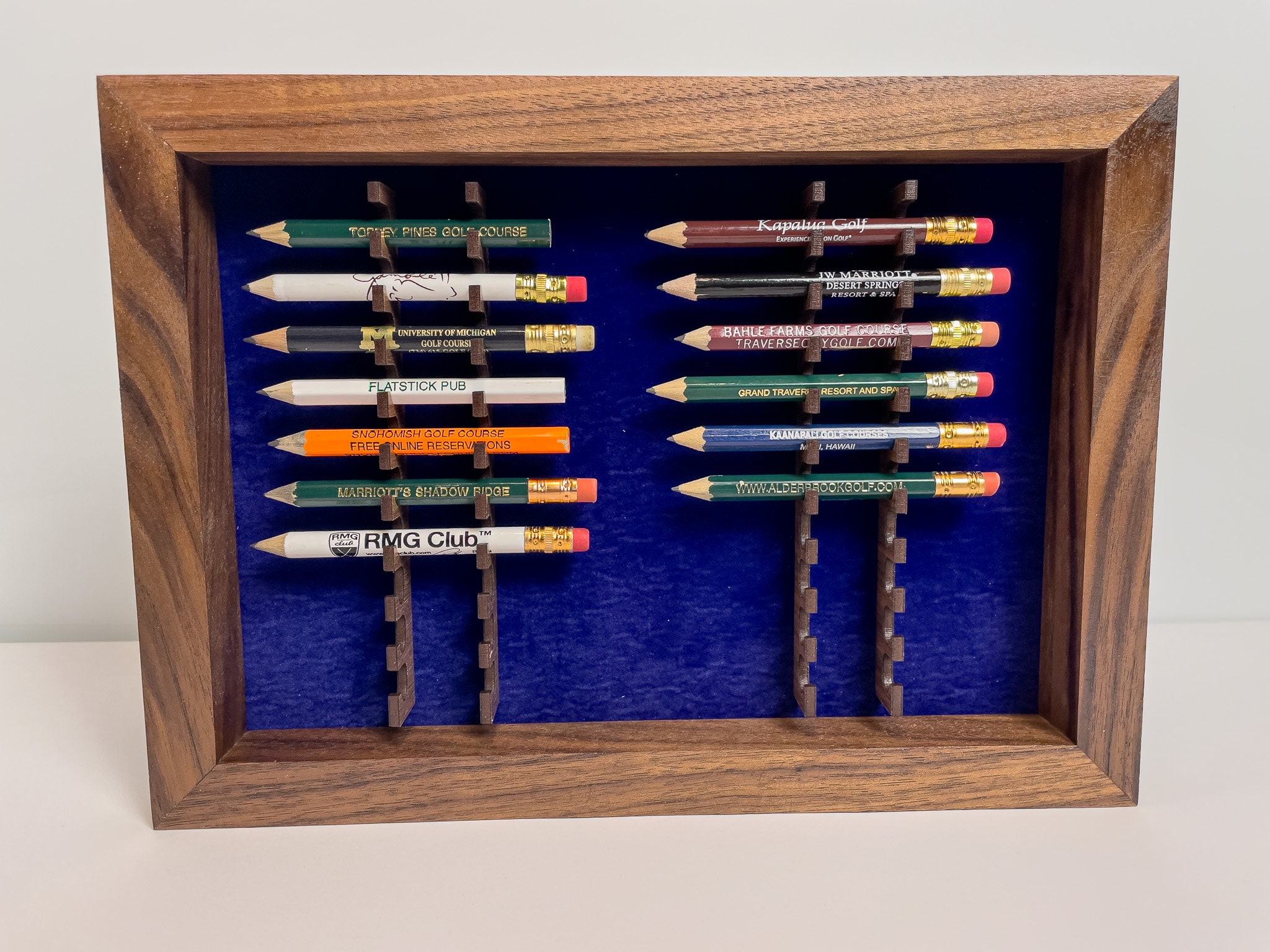 Walnut Golf Pencil Display WWPB Golf Gift Golf Decor Golfer Gift ...