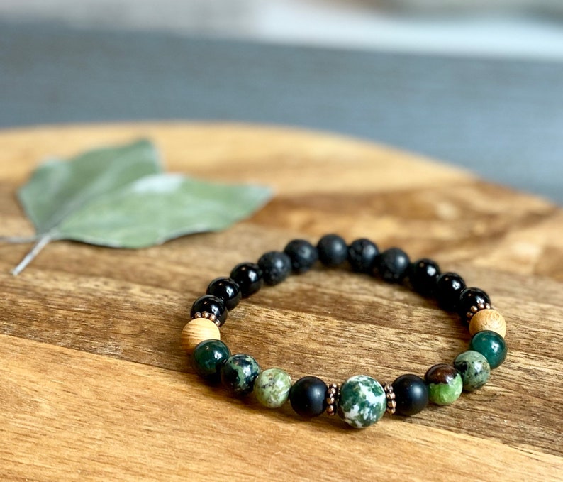 Earth Element Crystal Healing Stone Bracelet. Bracelet for - Etsy