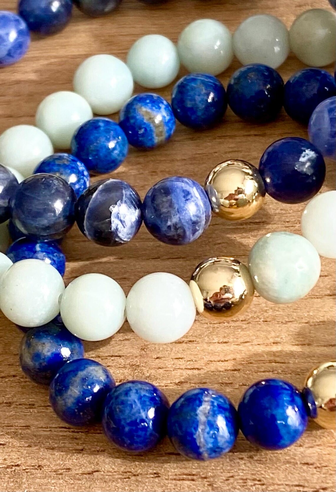 Zodiac Virgo Crystal Protection Bracelet - 3 Pack Natural Gemstone ...