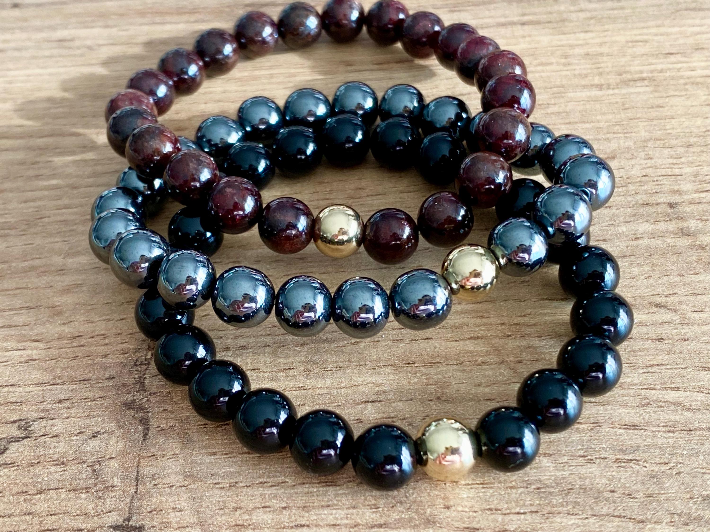 Zodiac Capricorn Crystal Protection Bracelet - 3 Pack Natural Gemstone ...