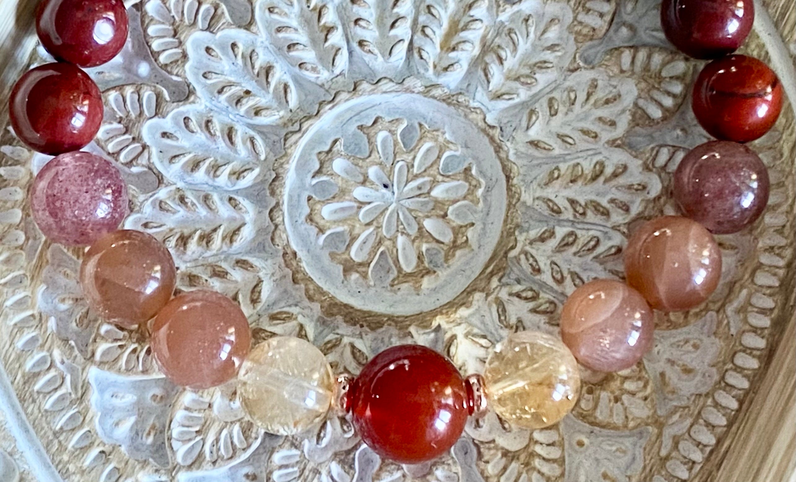 Fire Element Bead Crystal Bracelet - Ignite Your Passion - Etsy