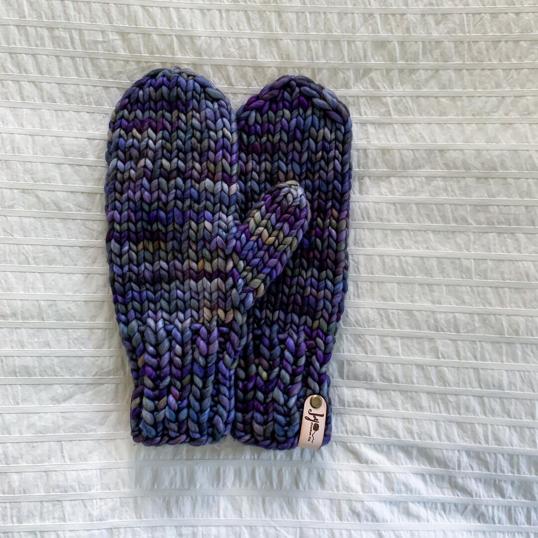 Adult Size, Merino Wool Mittens, One of a Kind Handmade Mittens, Chunky ...