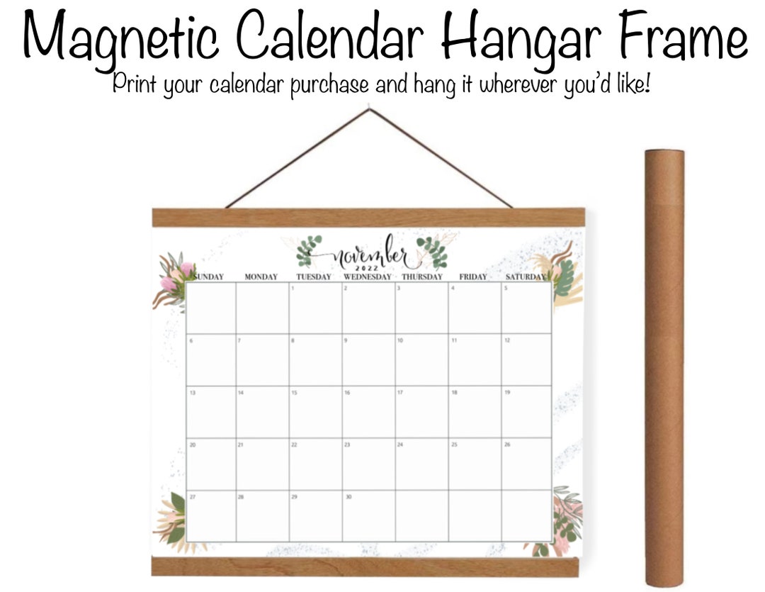 Wooden Magentic Calendar Hangar Frame Poster Hangar Calendar Download ...