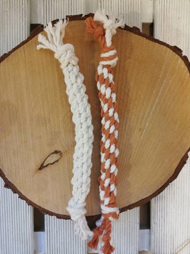Set 2 Rope Dog Toy Macrame Dog Toy Terracotta Dog Toy écru - Etsy