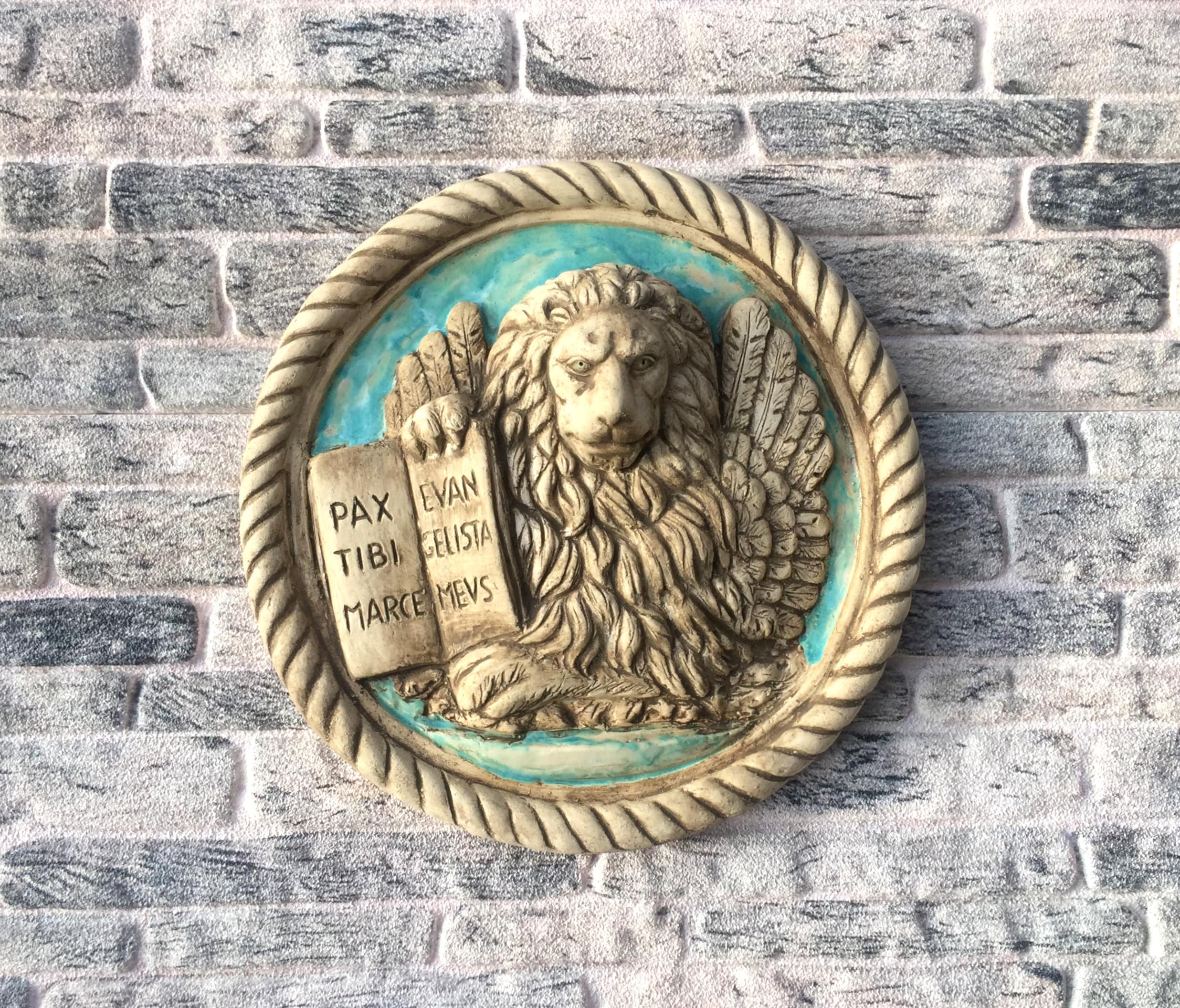 St. Mark's Big Winged Lion in Moleca Painted - Etsy
