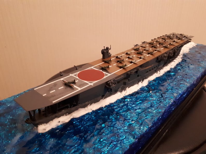 Japan WW2 Navy Kaga Carrier With Diorama | Etsy