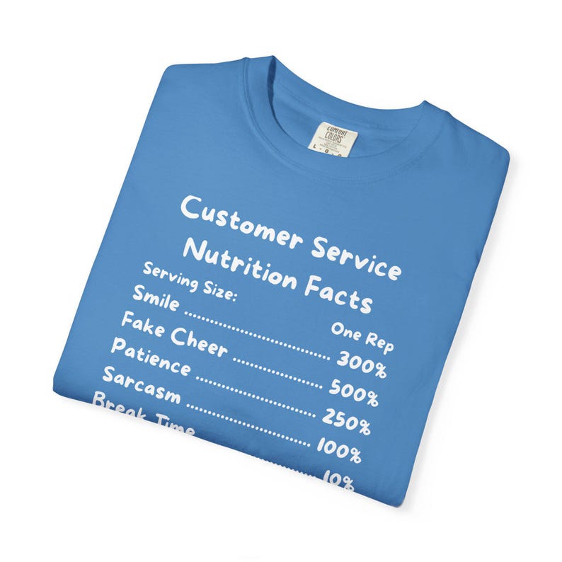 Funny Customer Service Nutrition Facts Tshirt - Etsy