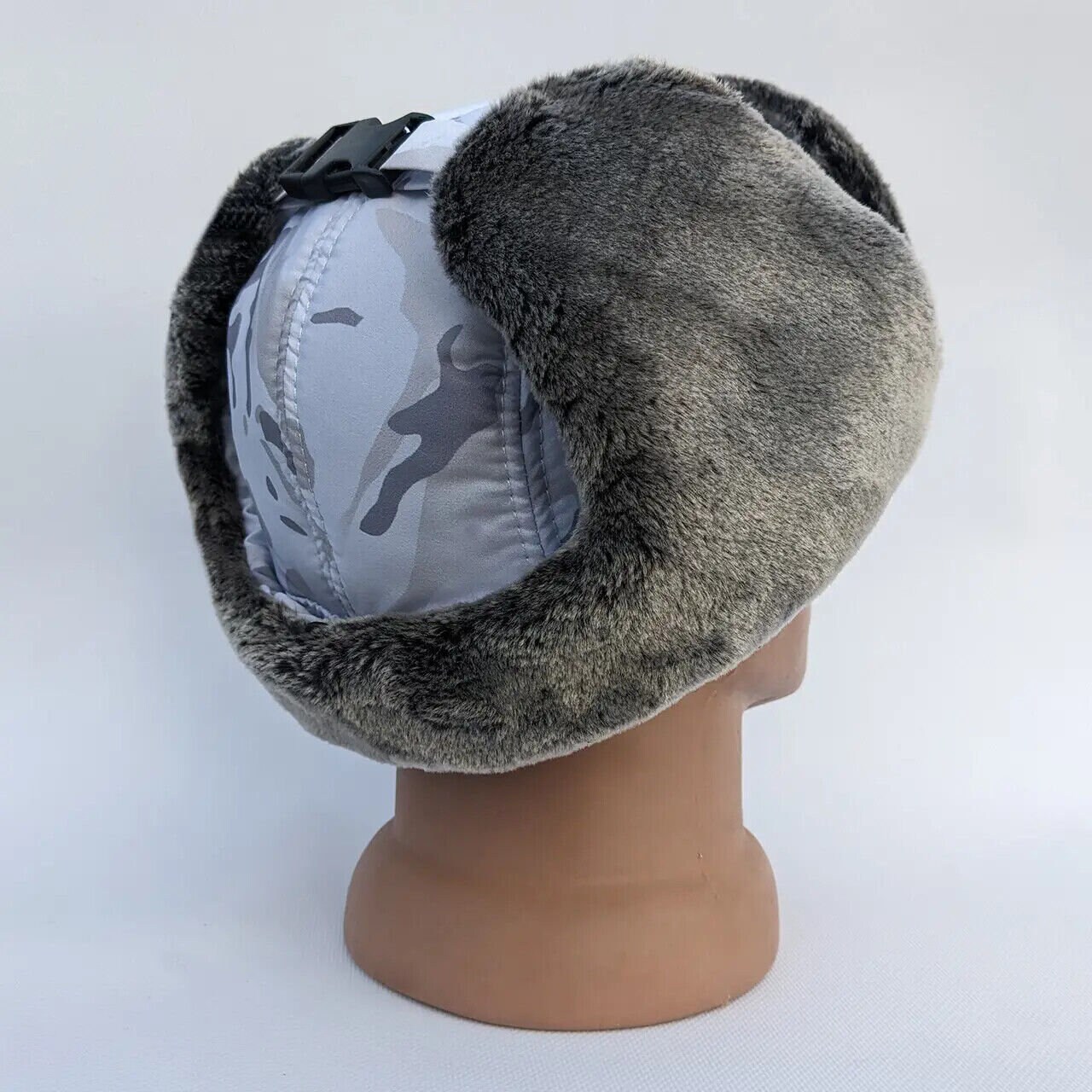 Multicam Alpine Ukrainian Army White Camouflage Men's Hat With Earflaps ...