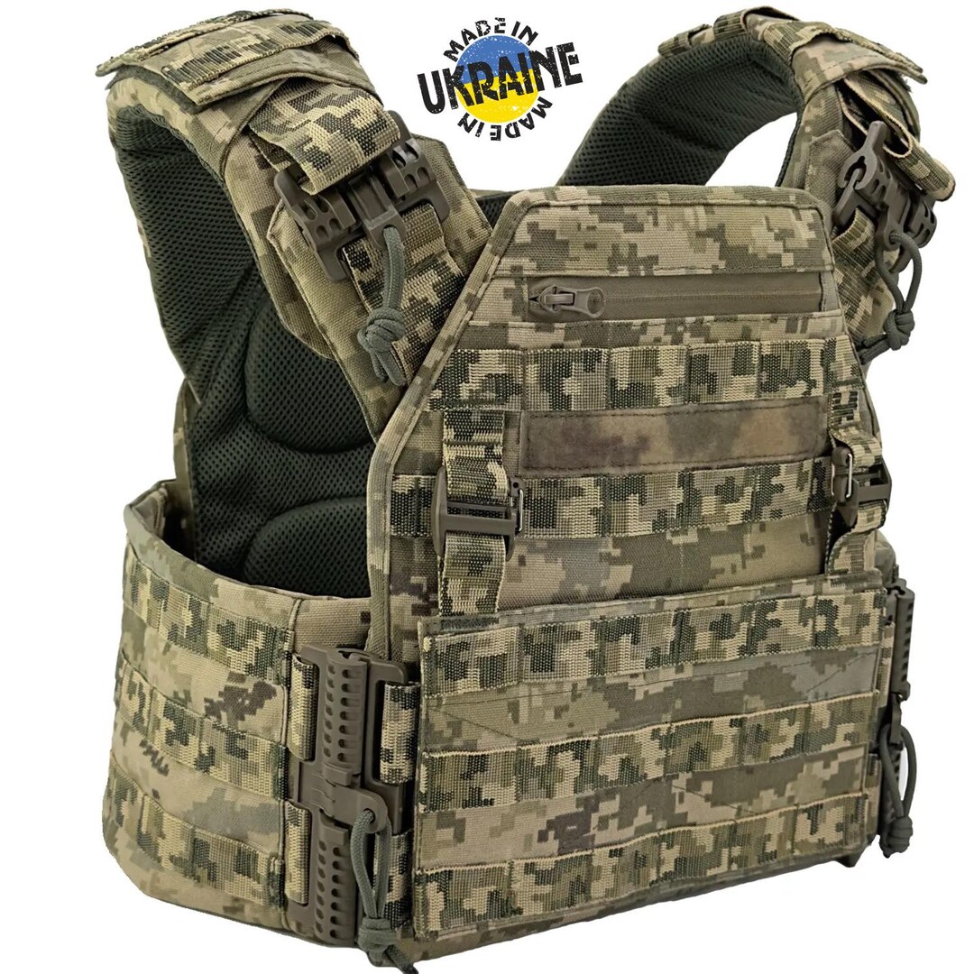 Ukrainian Army Mil-spec NIR Plate Carrier Body Pouches Camo MM14 PIXEL ...