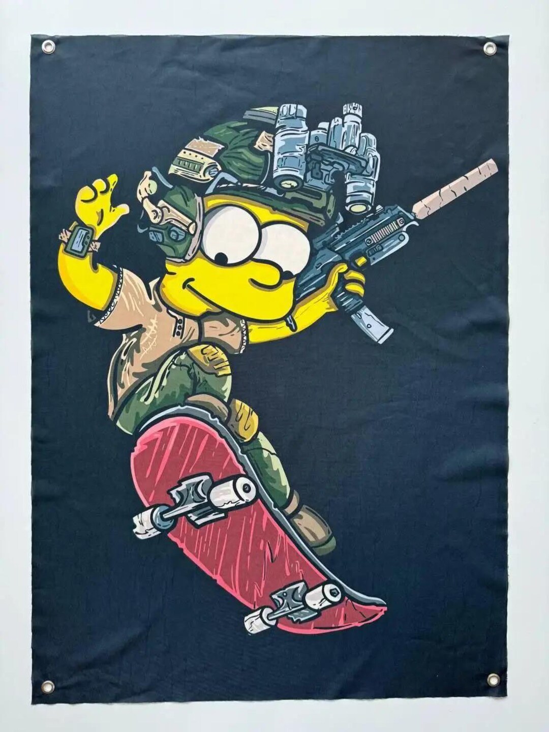 Bart Simpson Ukrainian Soldiers Morale Banner in Ukrainian Military ...